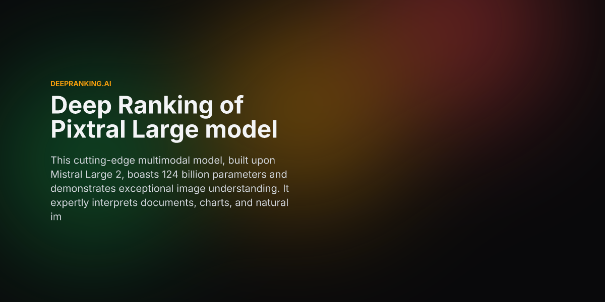 LLM Model: Pixtral Large | Deepranking.ai